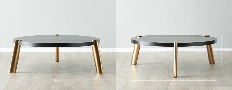 Dale Round Coffee Table Large Espresso | Koala Living