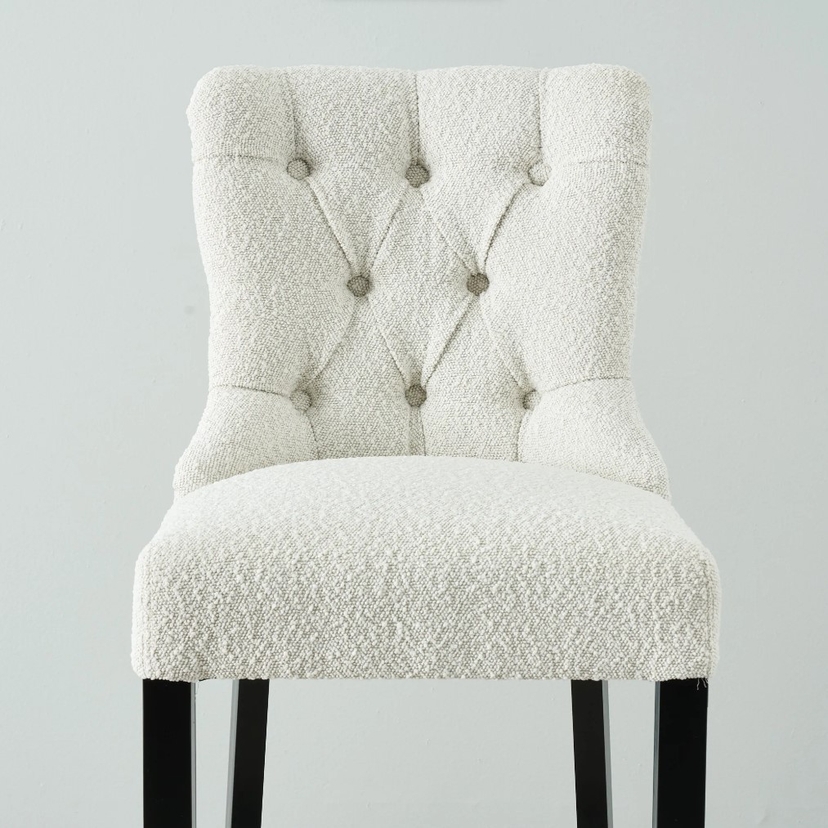 Saxon Cream Boucle Bar Stool | Koala Living