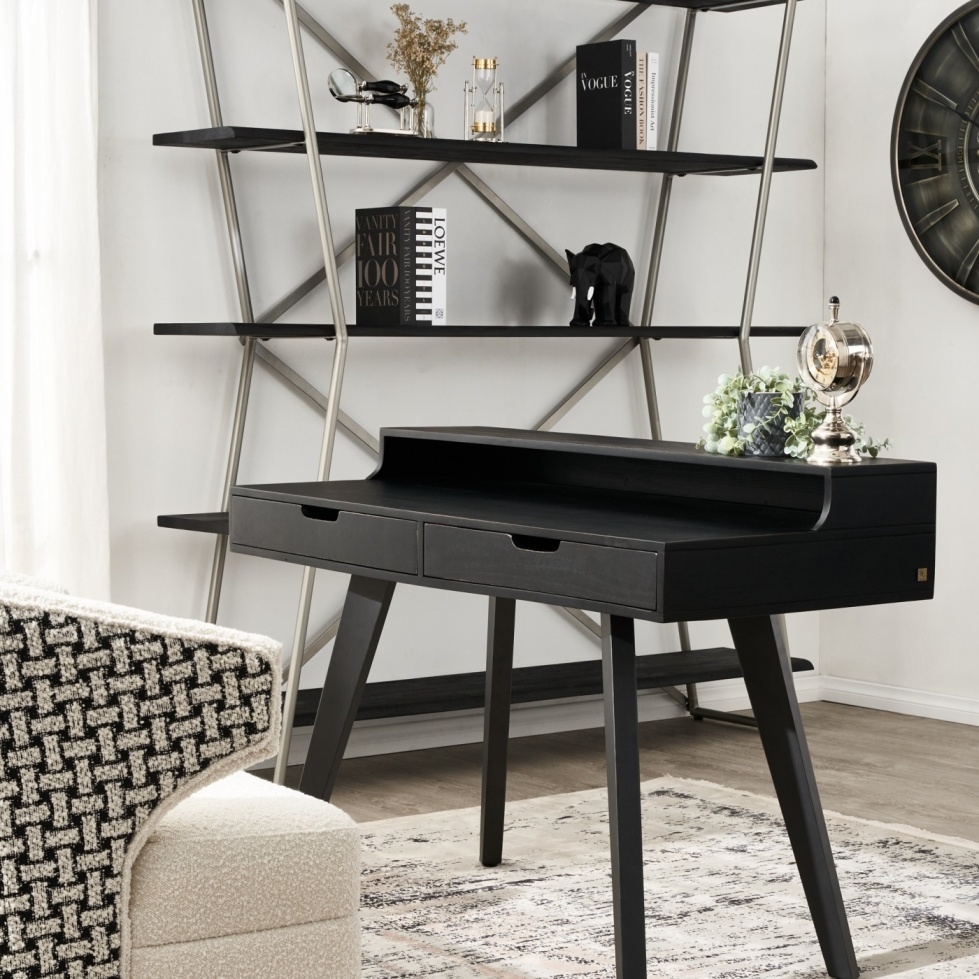 Dahlia Black Wooden Desk | Koala Living