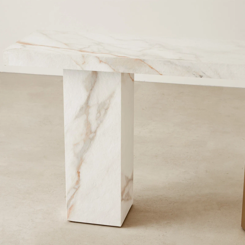 Thames Calacatta Oro - White Sintered Stone Console Table