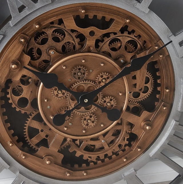 Franz Antique Brass Finish Round Clock | Koala Living