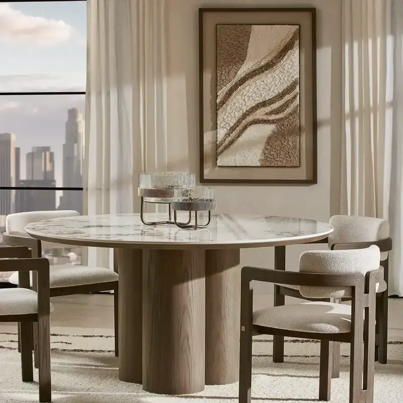 Fita Paper Pulp Shadow Box with Light Brown Frame | Koala Living