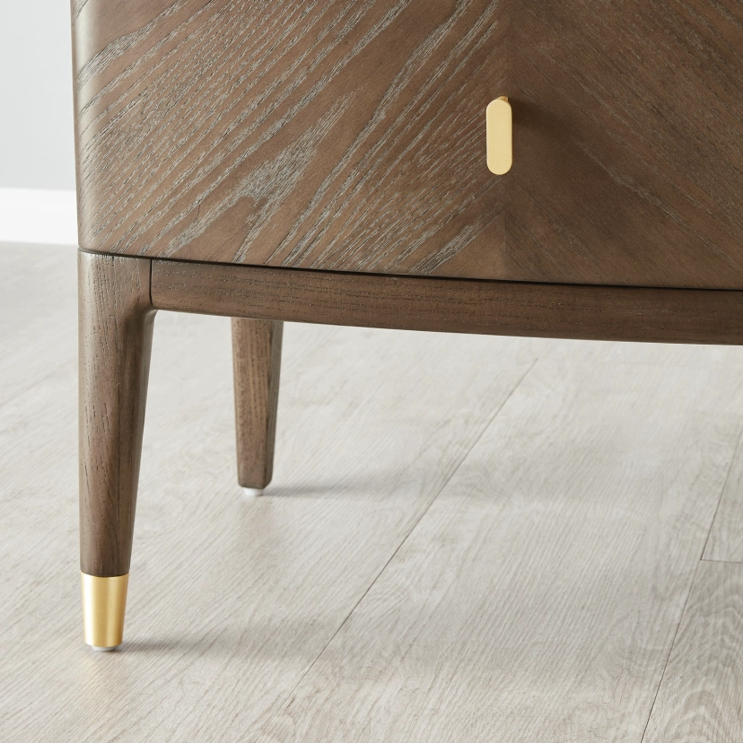 Beckham Medium Brown Wooden Bedside Table | Koala Living