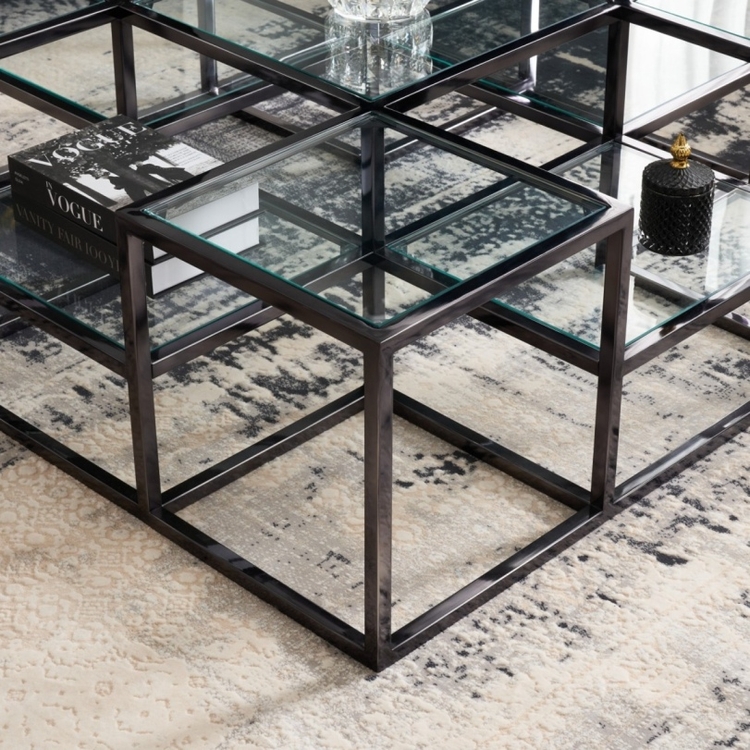 Geometric II Black Nickel Coffee Table | Koala Living