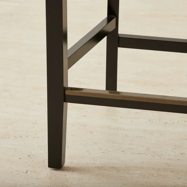 Saxon II Sand Beige Vegan Leather Bar Stool | Koala Living