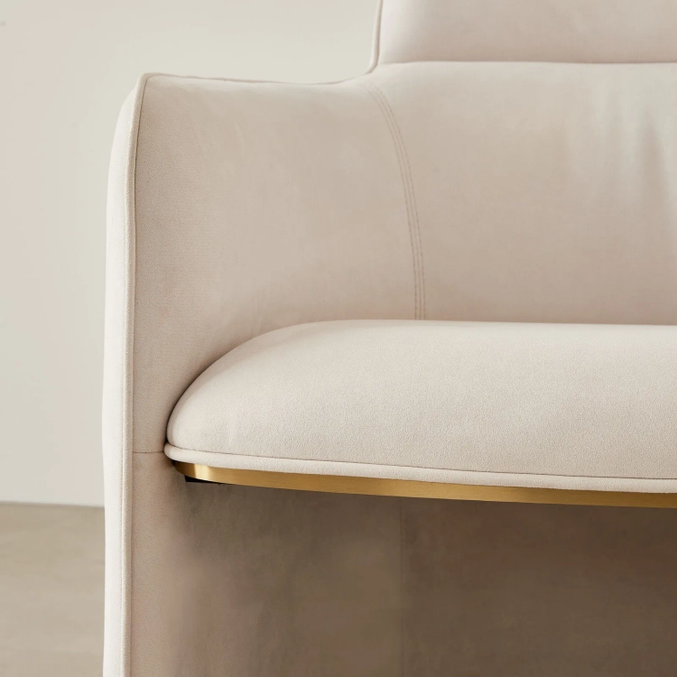 Otis Cream Microfiber Fabric Dining Chair | Koala Living