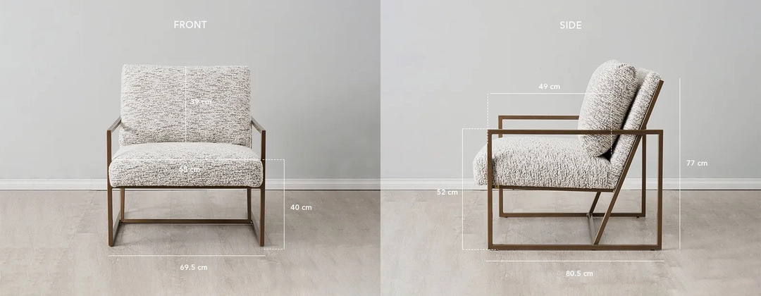 Callum Granite Boucle Occasional Chair | Koala Living