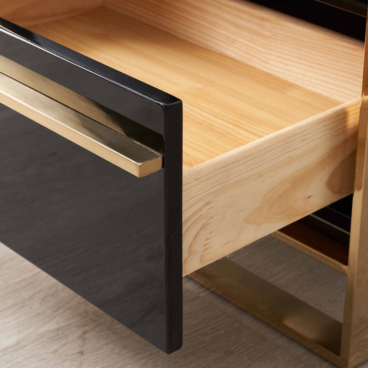 Broden Black Bedside Table