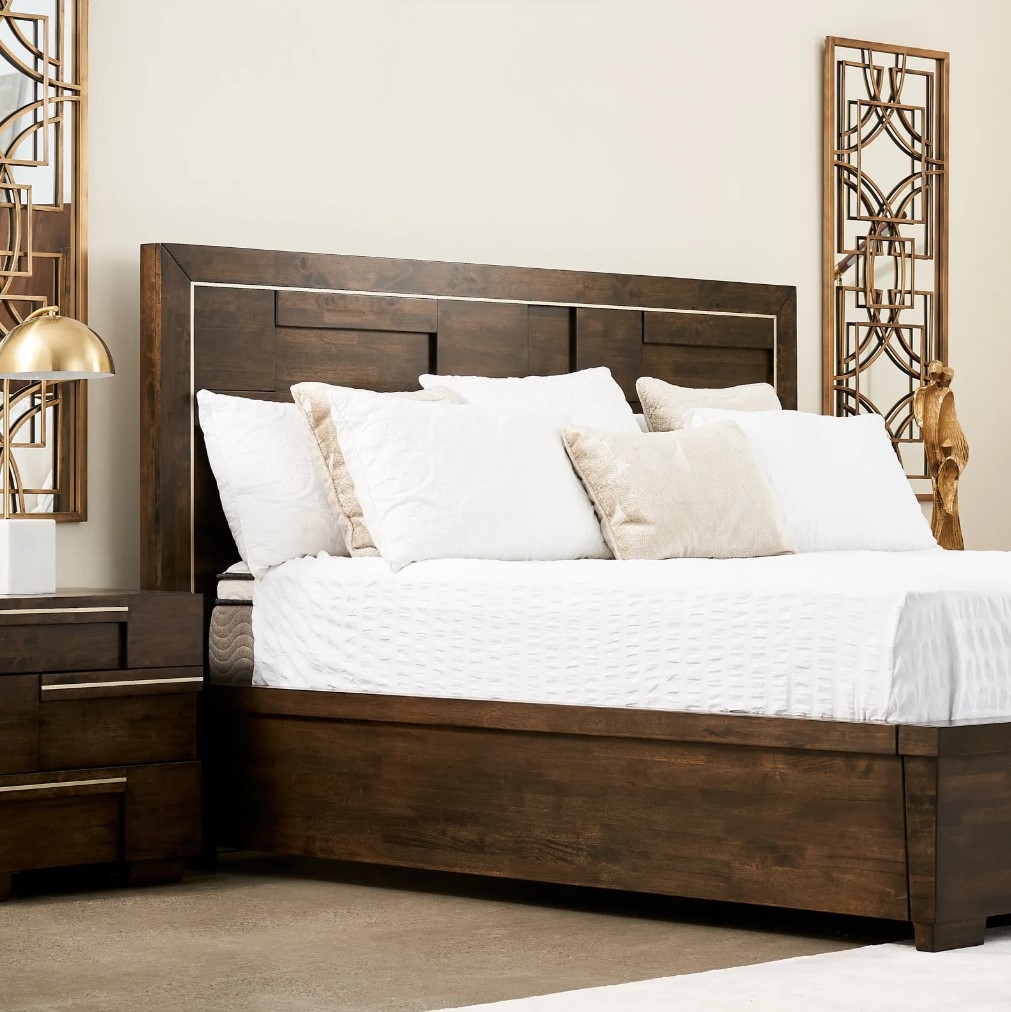 Montana Deep Brown Wooden Queen Bed | Koala Living