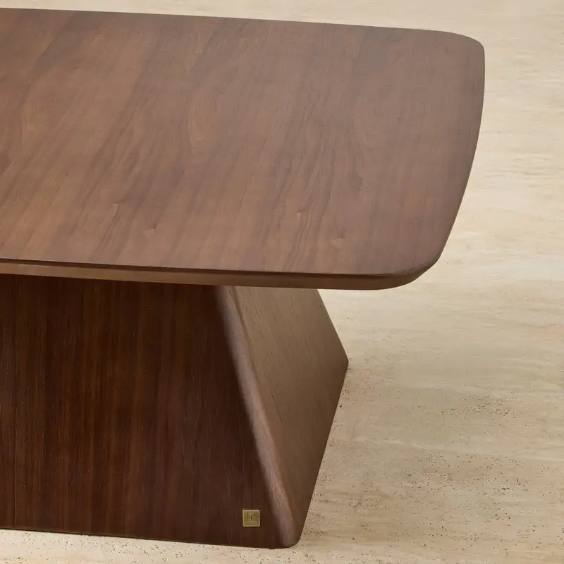 Dunstan Smoky Walnut Veneer High Coffee Table | Koala Living