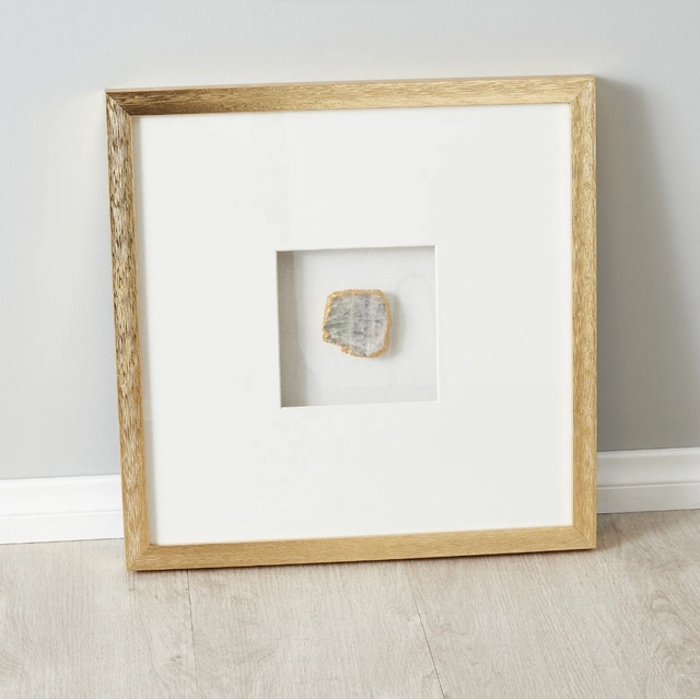 Tri-coloured Agate Shadow Box With Gold Frame | Koala Living