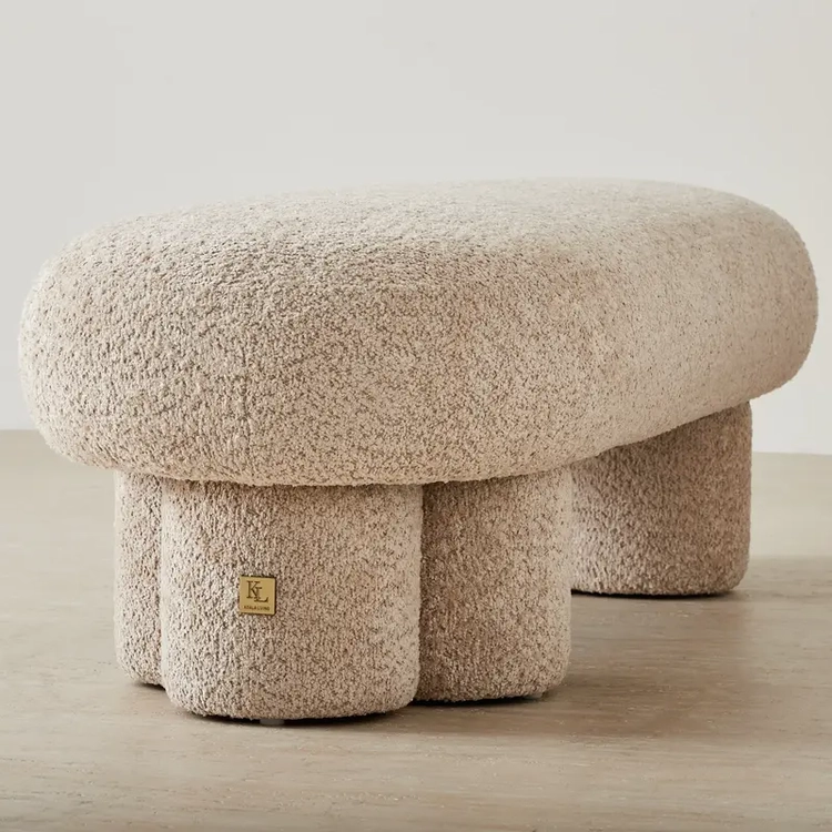 Estelle Mid Beige Ottoman | Koala Living