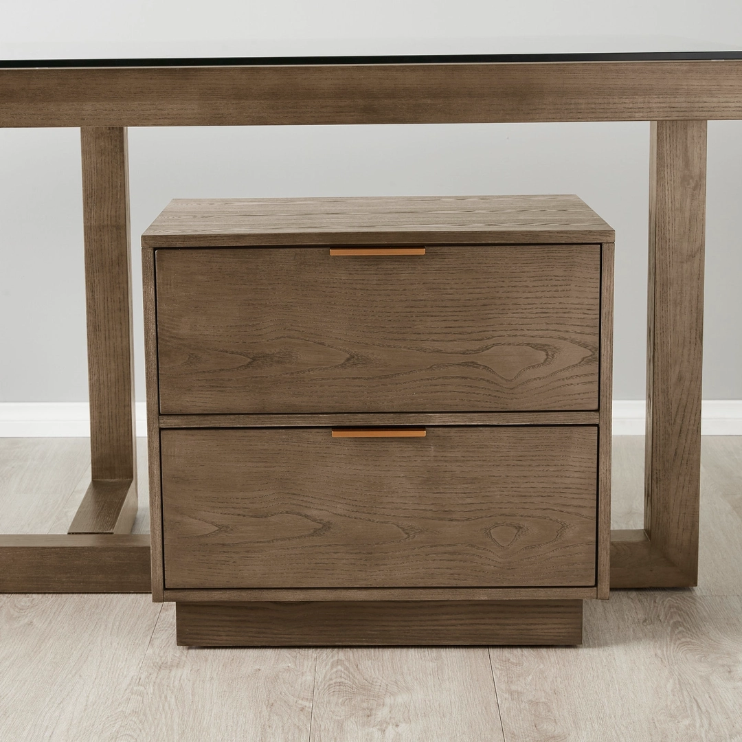 Dorothy Medium Brown Wooden Desk | Koala Living