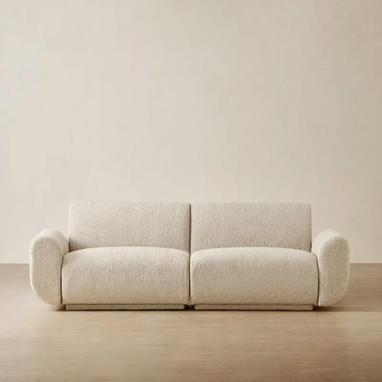 Vero Dusty Beige Fabric 2 Pieces Modular Sofa | Koala Living