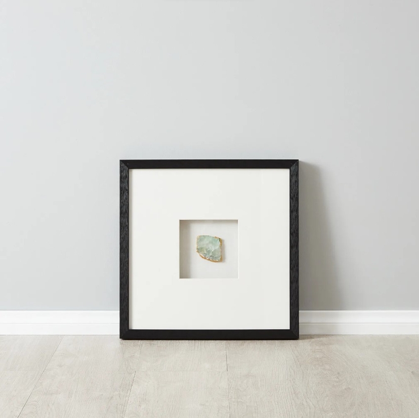 Blue Storm Stone Shadow Box With Black Frame | Koala Living