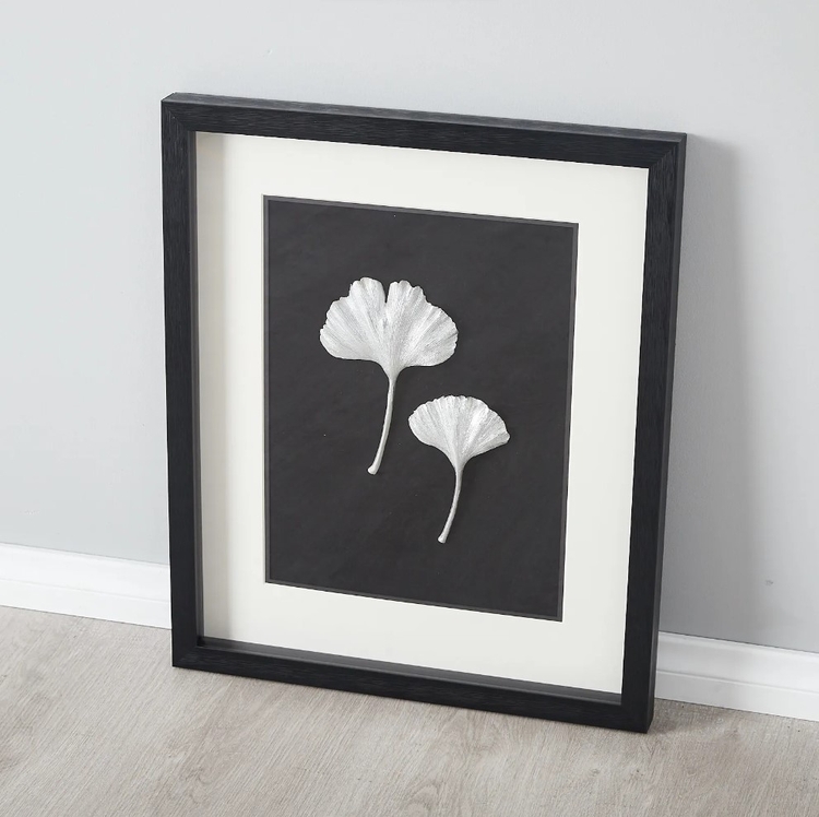 Ginkgo Silver Leaf Shadow Box | Koala Living