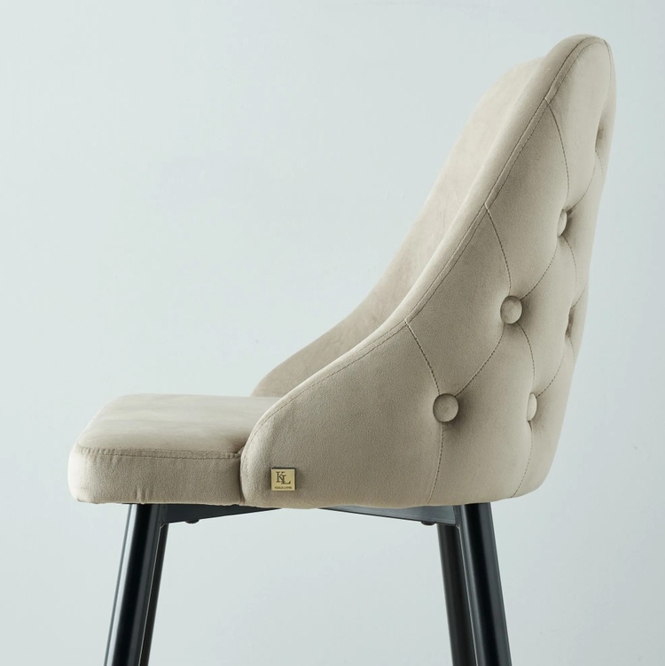 Winston III Beige Velvet 64cm Counter Stool | Koala Living