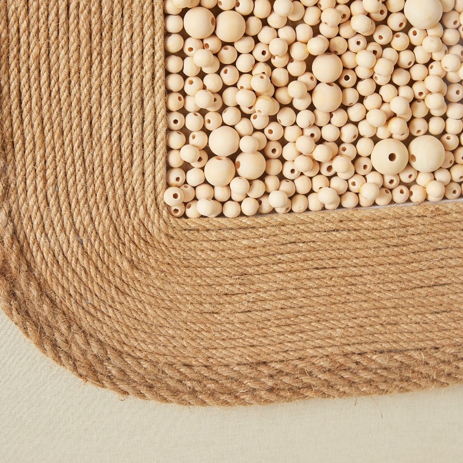 Surrounded Hemp Rope Shadow Box with Golden Frame | Koala Living