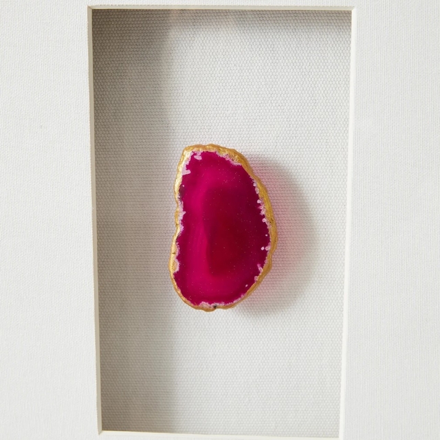 Magenta Agate Shadow Box With Gold Frame | Koala Living