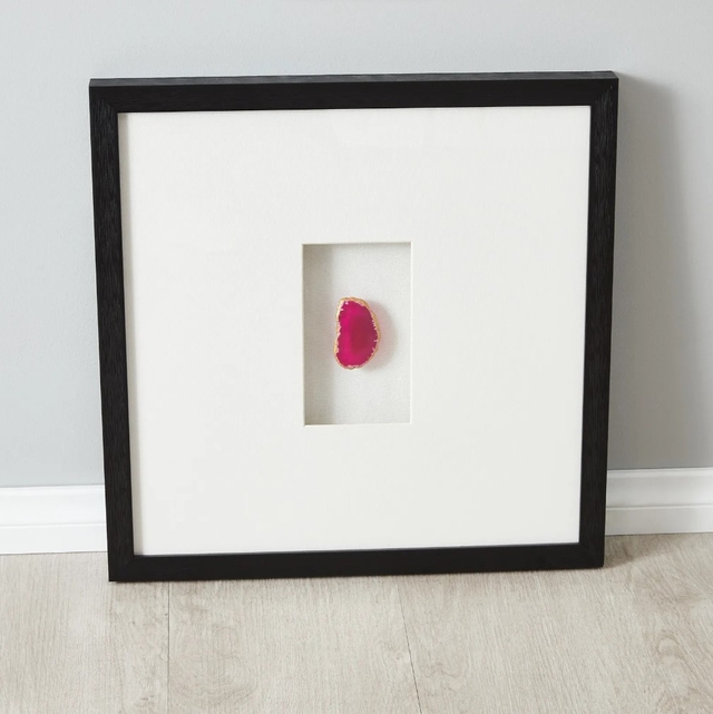 Magenta Agate Shadow Box With Black Frame | Koala Living