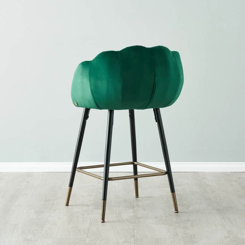 Amber III Emerald Green Velvet 64cm Counter Stool | Koala Living