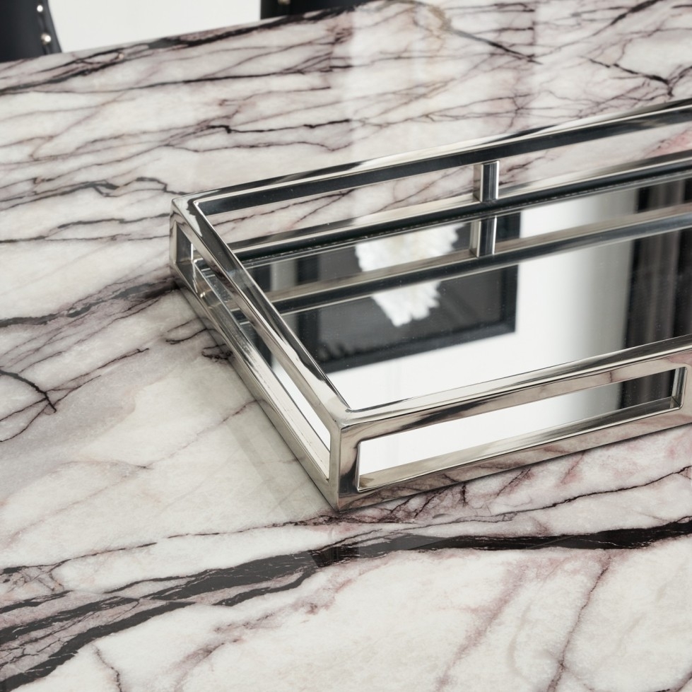 Celia Rectangular Stainless Steel Mirror Tray | Koala Living