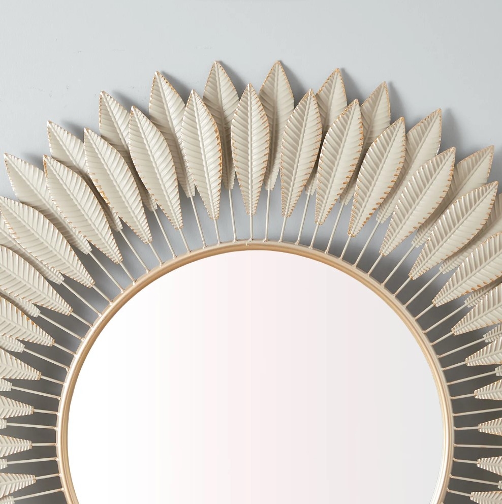 Feather Round Mirror 120cm | Koala Living