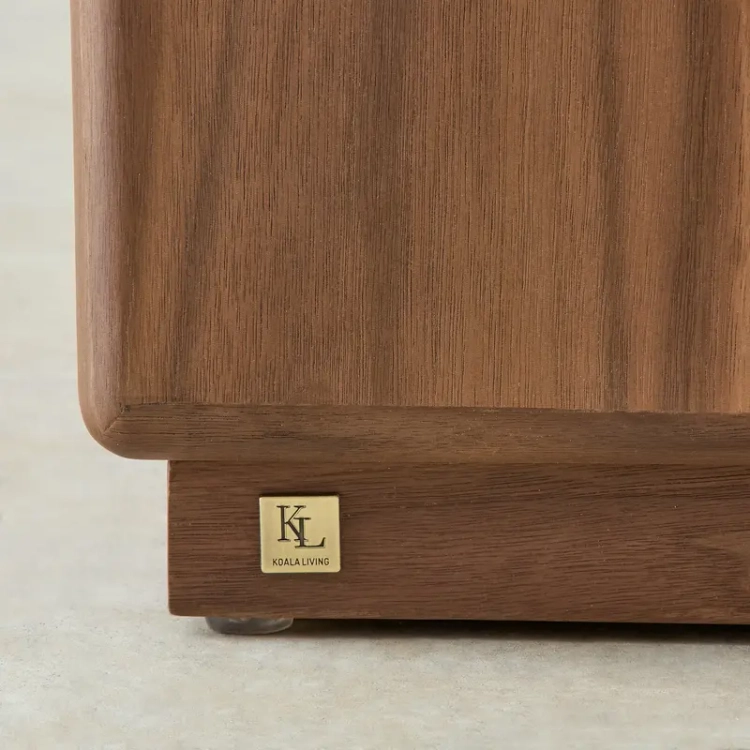 Costanza Mocha Walnut Brown Wooden Bedside Table | Koala Living