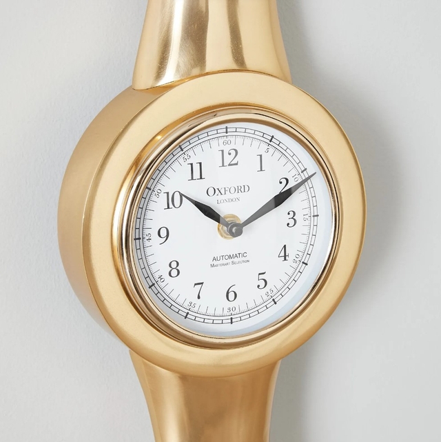 Time Keeper Matte Antique Brass Wall Clock | Koala Living
