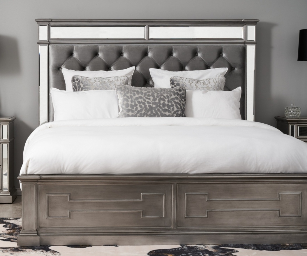 Solitude Antique Silver Queen Bed