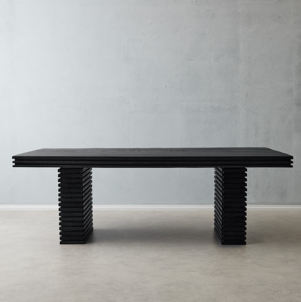 Rafiki Black Mango Wood Dining Table - Medium | Koala Living