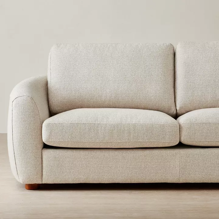 Ellie Oatmeal Fabric 3-Seater Fabric Sofa | Koala Living