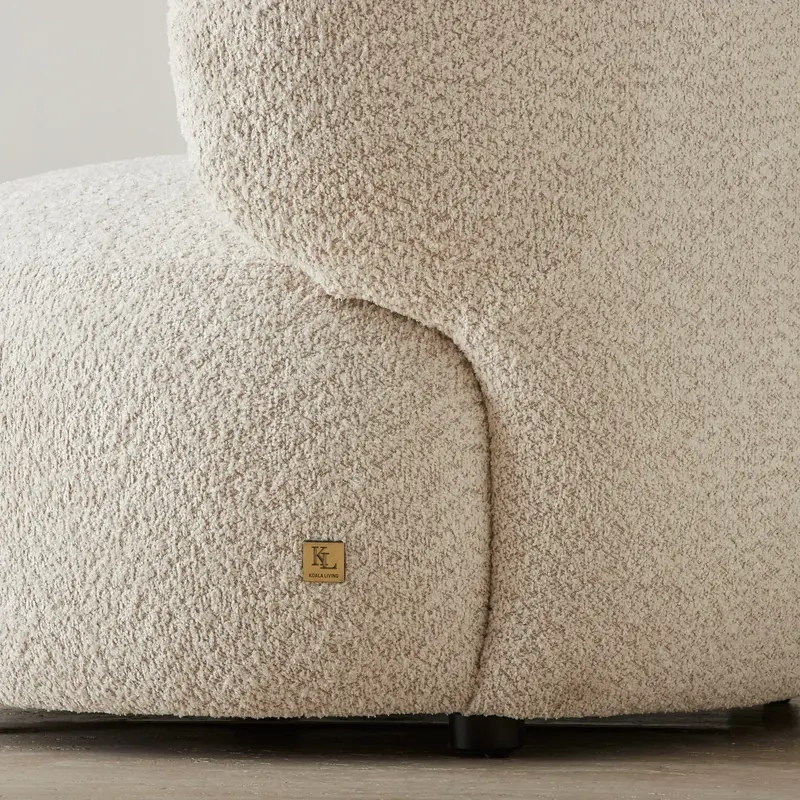 Brayden Stone Cream Woven Fabric Occasional Chair | Koala Living