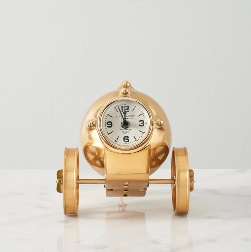 Falco Table Clock - Antique Brass Colour | Koala Living