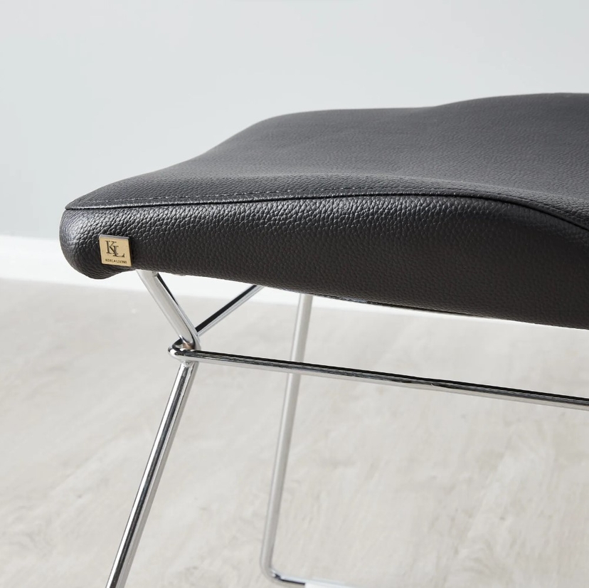 Theo Black Vegan Leather Dining Chair | Koala Living