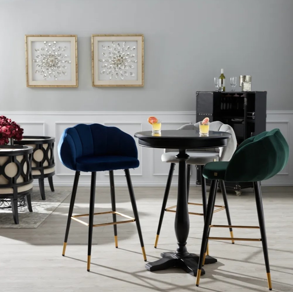 Amber Bar Stool - Dark Blue | Koala Living