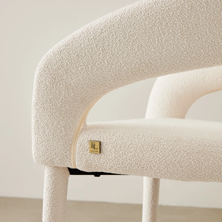 Moulin Chantilly White Fabric Dining Chair - Brushed Gold Legs | Koala ...