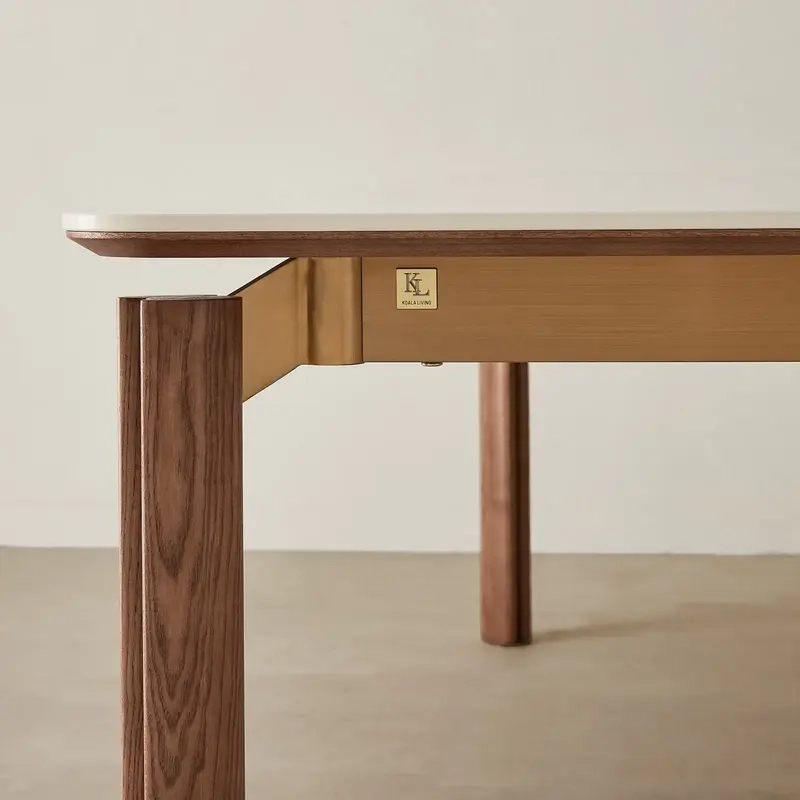 Portobello Pandora Brown Sintered Stone Top Dining Table - Toffee Brown ...