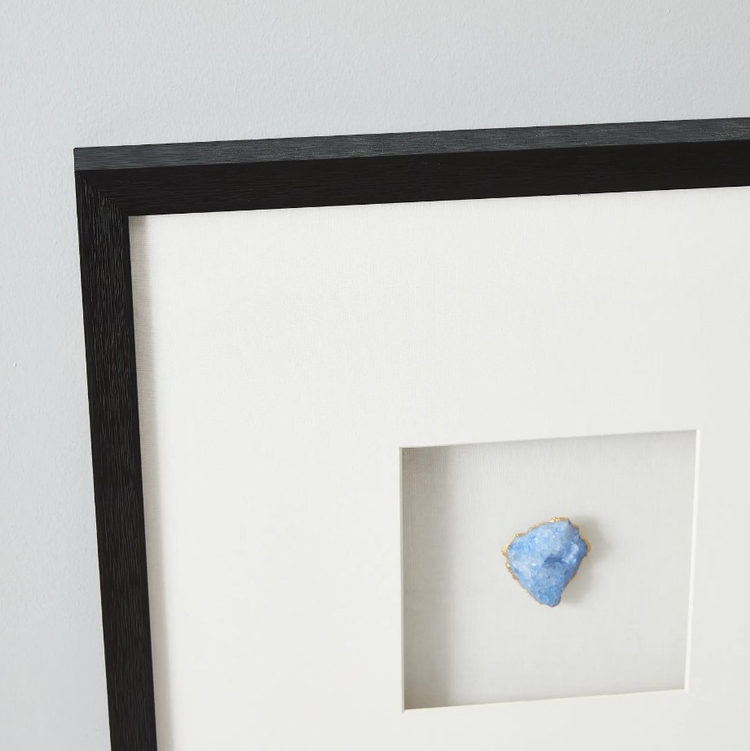Stone Blue Crystal Shadow Box With Black Frame | Koala Living