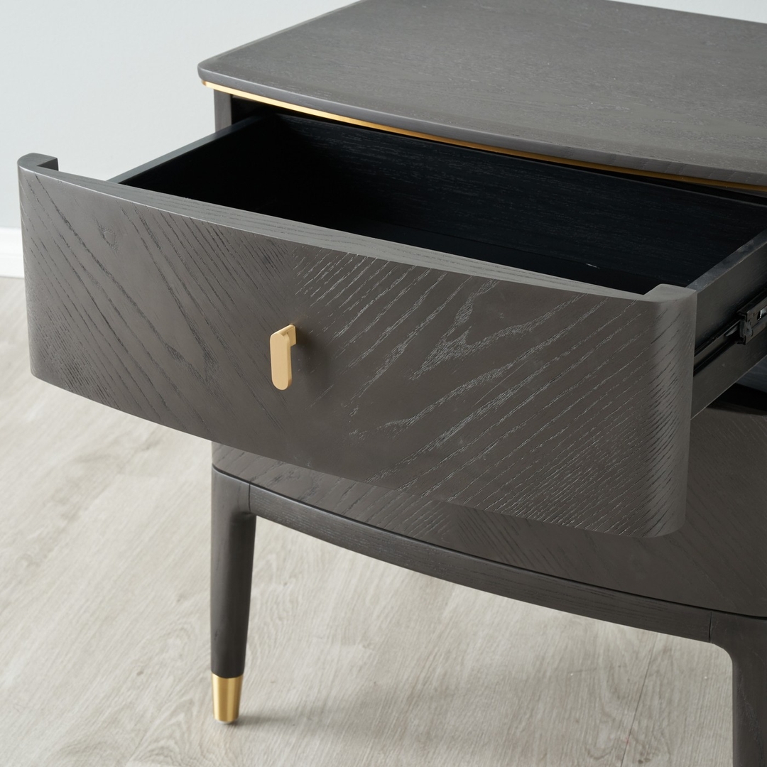 Beckham Dark Grey Bedside Table | Koala Living