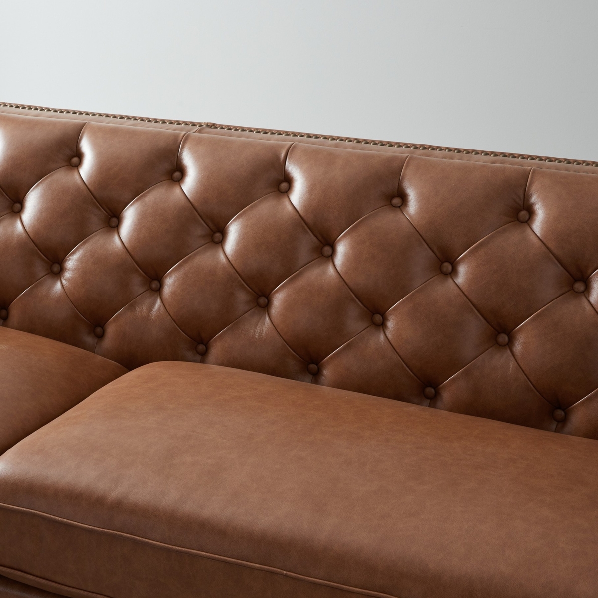Russell Vintage Tan Leather 3-Seater Sofa