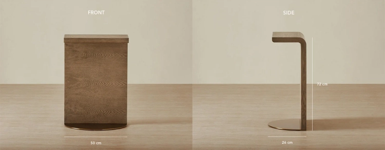 Reeves Medium Brown Side Table | Koala Living