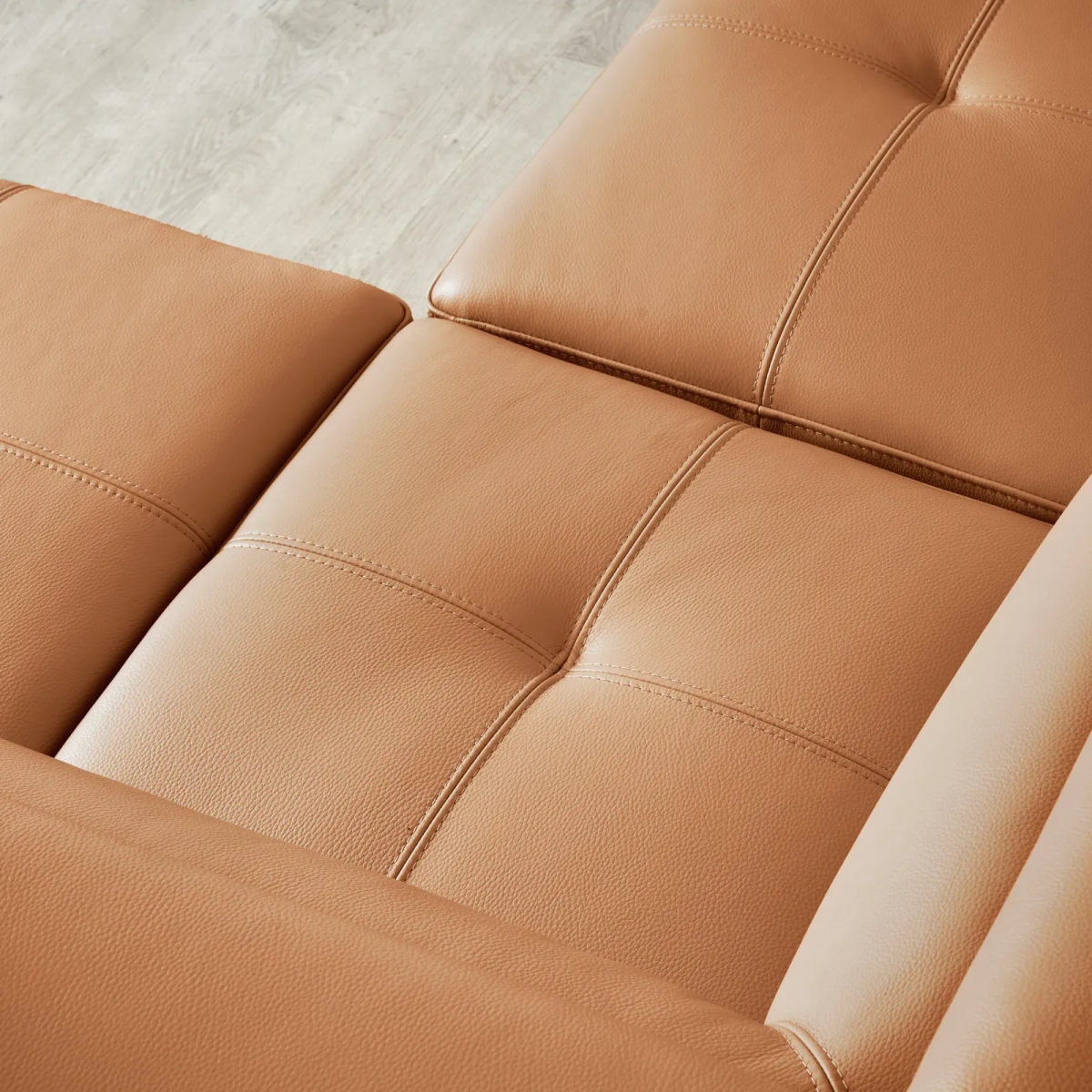 Aster Savannah Brown Modular Left Chaise Lounge - Black Legs | Koala Living