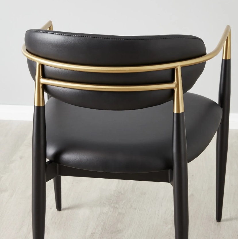 Amy Black Vegan Leather Dining Chair | Koala Living
