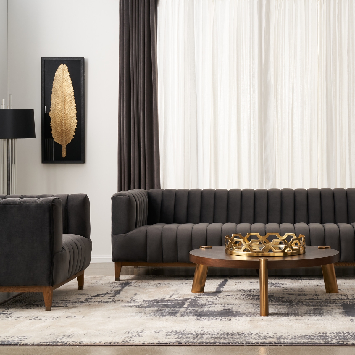 Dale Round Coffee Table Large Brown