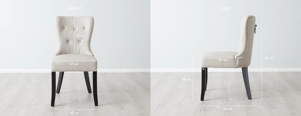 Viktor Stone Beige Vegan Leather Dining Chair | Koala Living