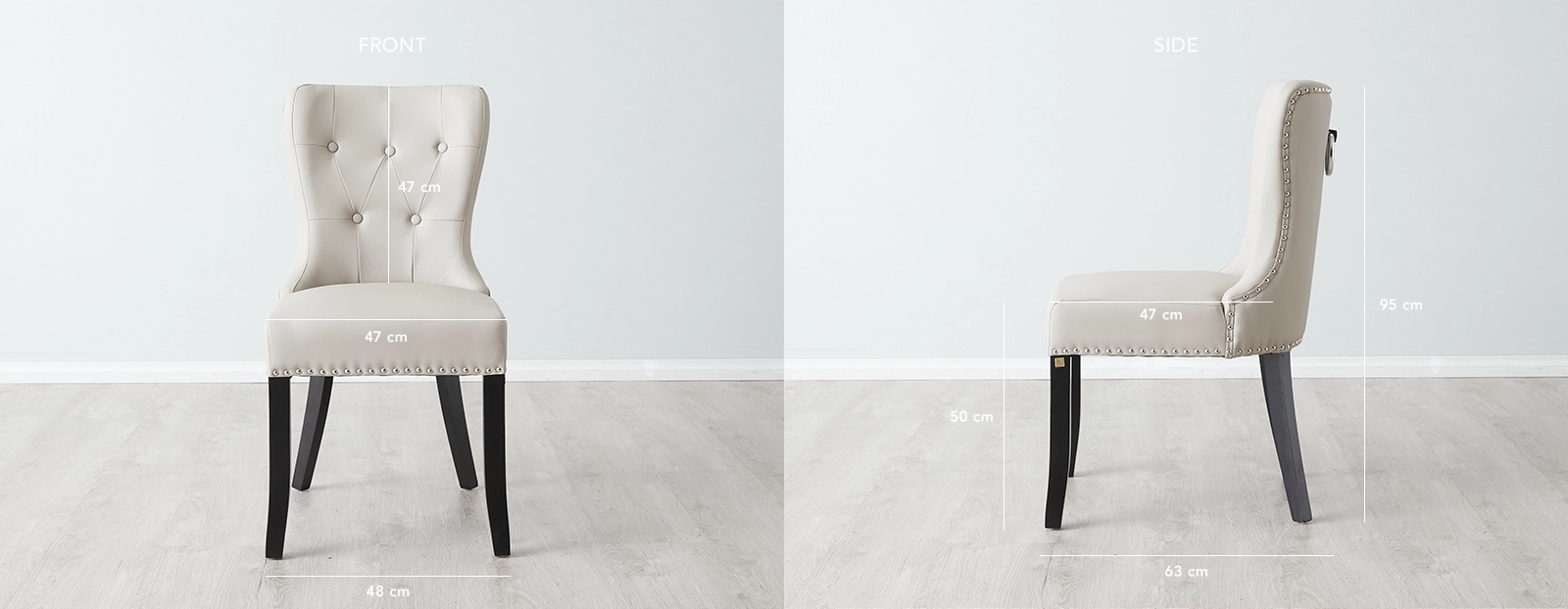 Viktor Stone Beige Vegan Leather Dining Chair | Koala Living