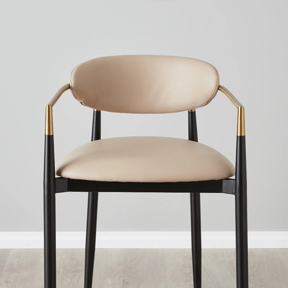 Amy Sand Beige Vegan Leather 67cm Counter Stool | Koala Living