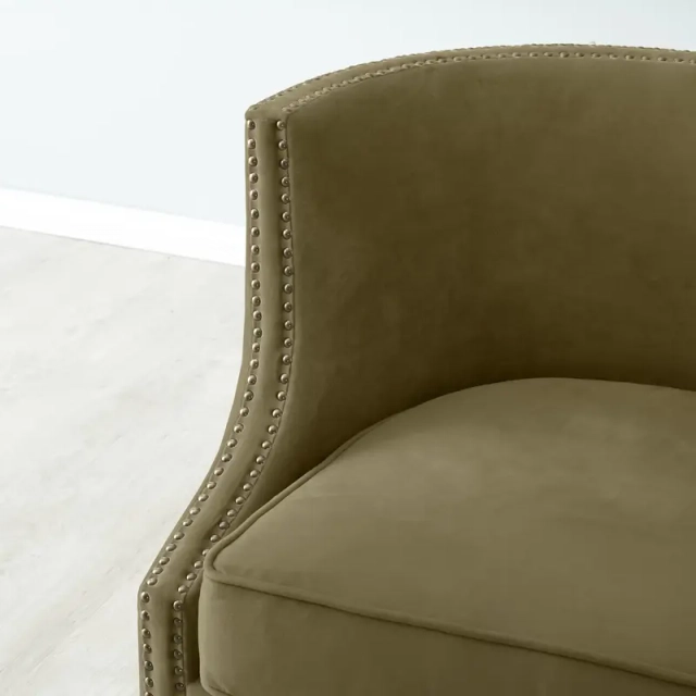 Vogue Olive Green Velvet Occasional Chair | Koala Living
