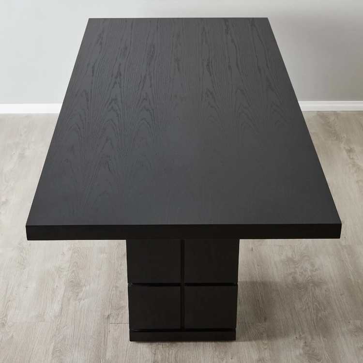 Portofino II Black Wooden Dining Table | Koala Living